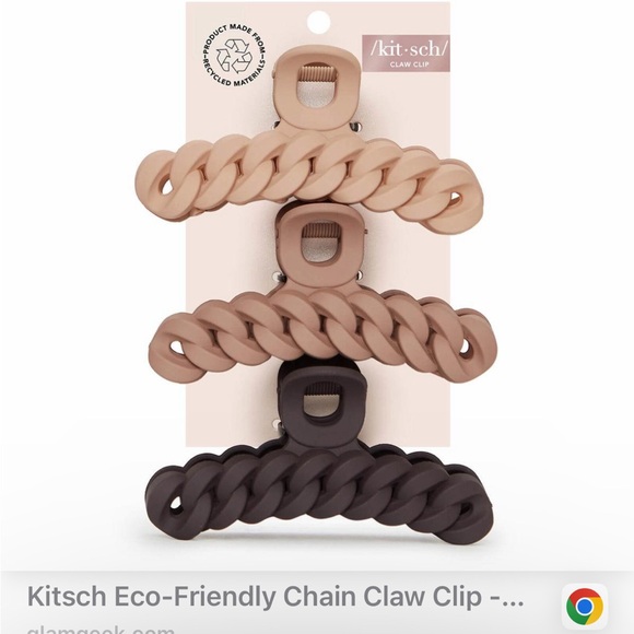 Kitsch | Accessories | New Kitschrecycled Plastic Chain Claw Clips Set ...